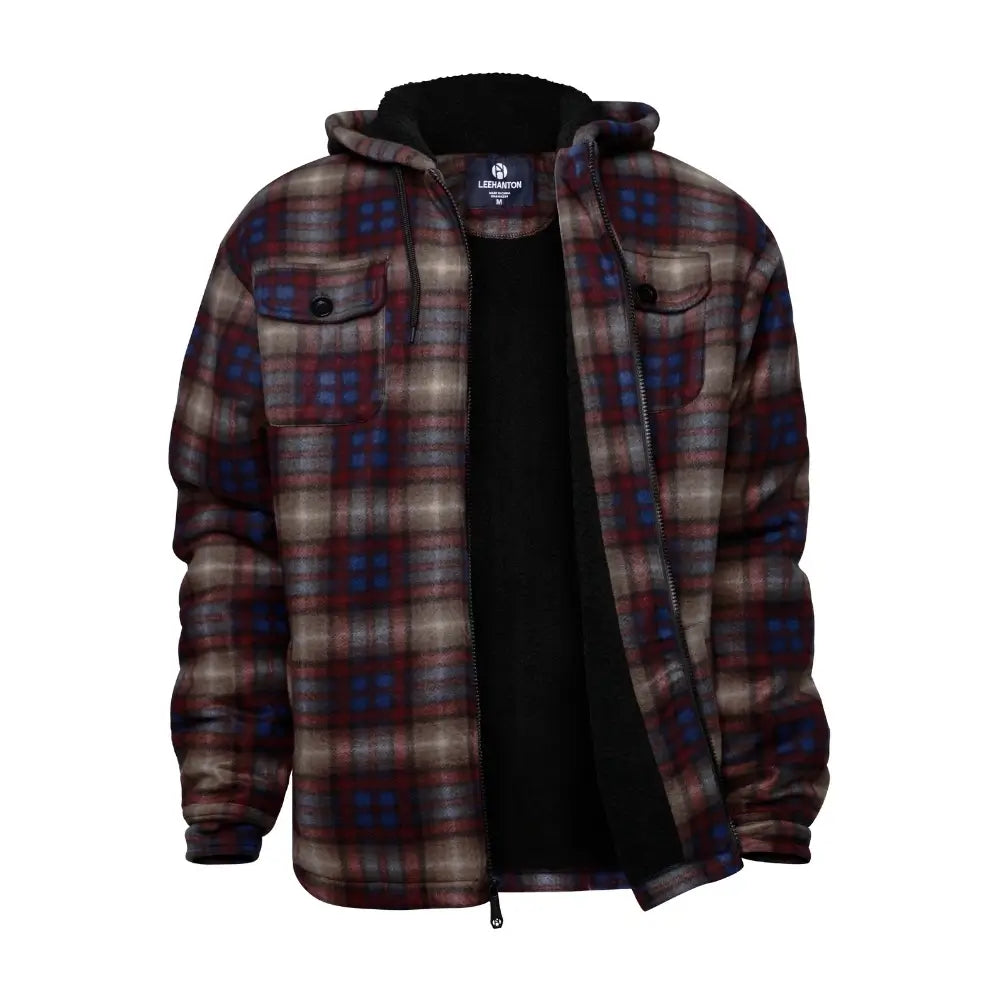 Men’s Plaid Sherpa Lined Jacket | LI HANTON